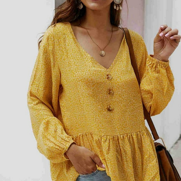 Tops | Tiny Flower Blouse | Poshmark